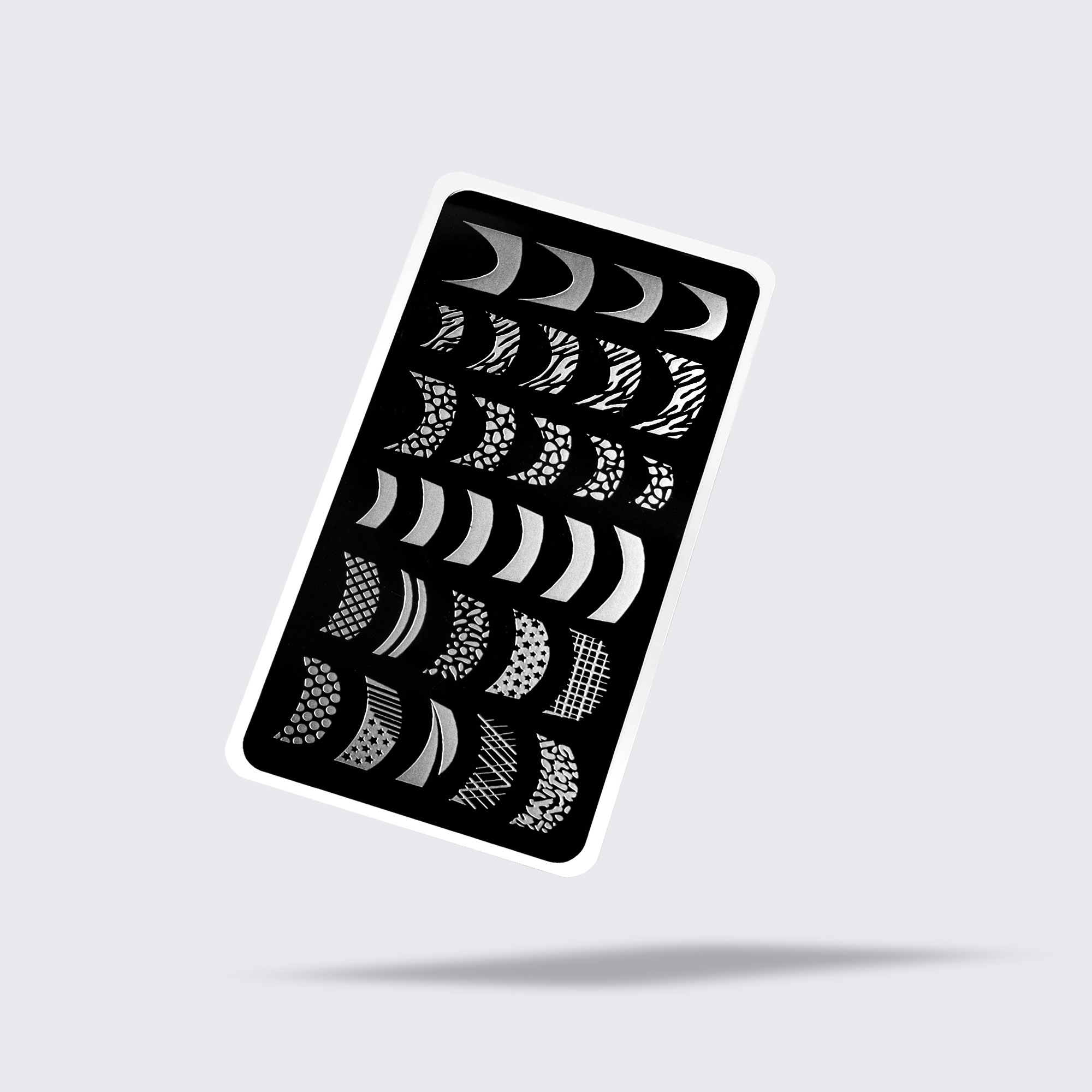 Stamping plate #33 - fancy tips | GelMoment.com